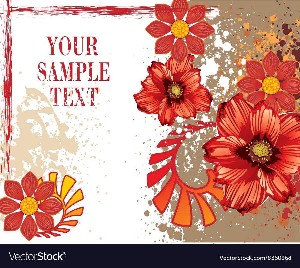 Rustic floral background Royalty Free Vector Image