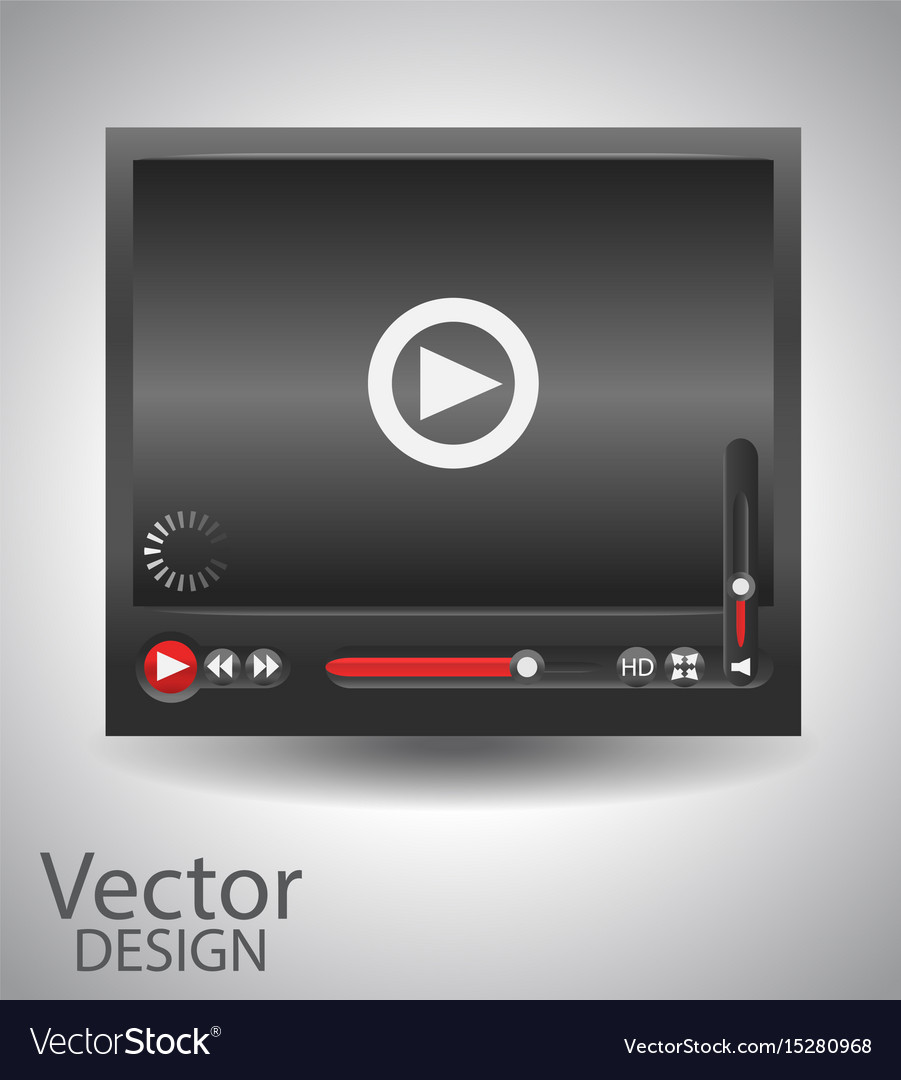 Video player Royalty Free Vector Image - VectorStock