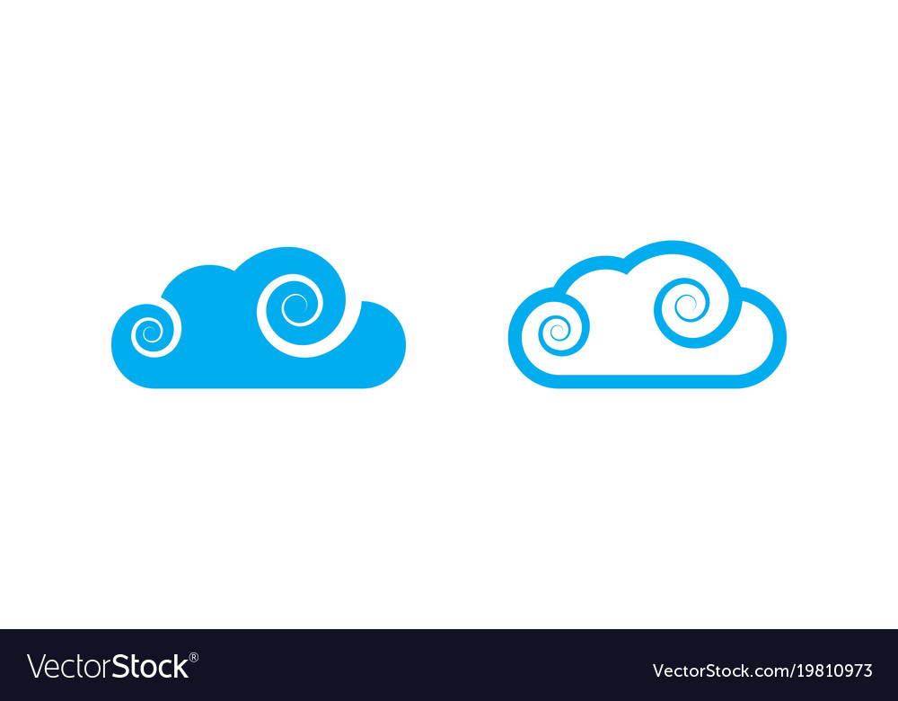 Cloud logo template Royalty Free Vector Image - VectorStock