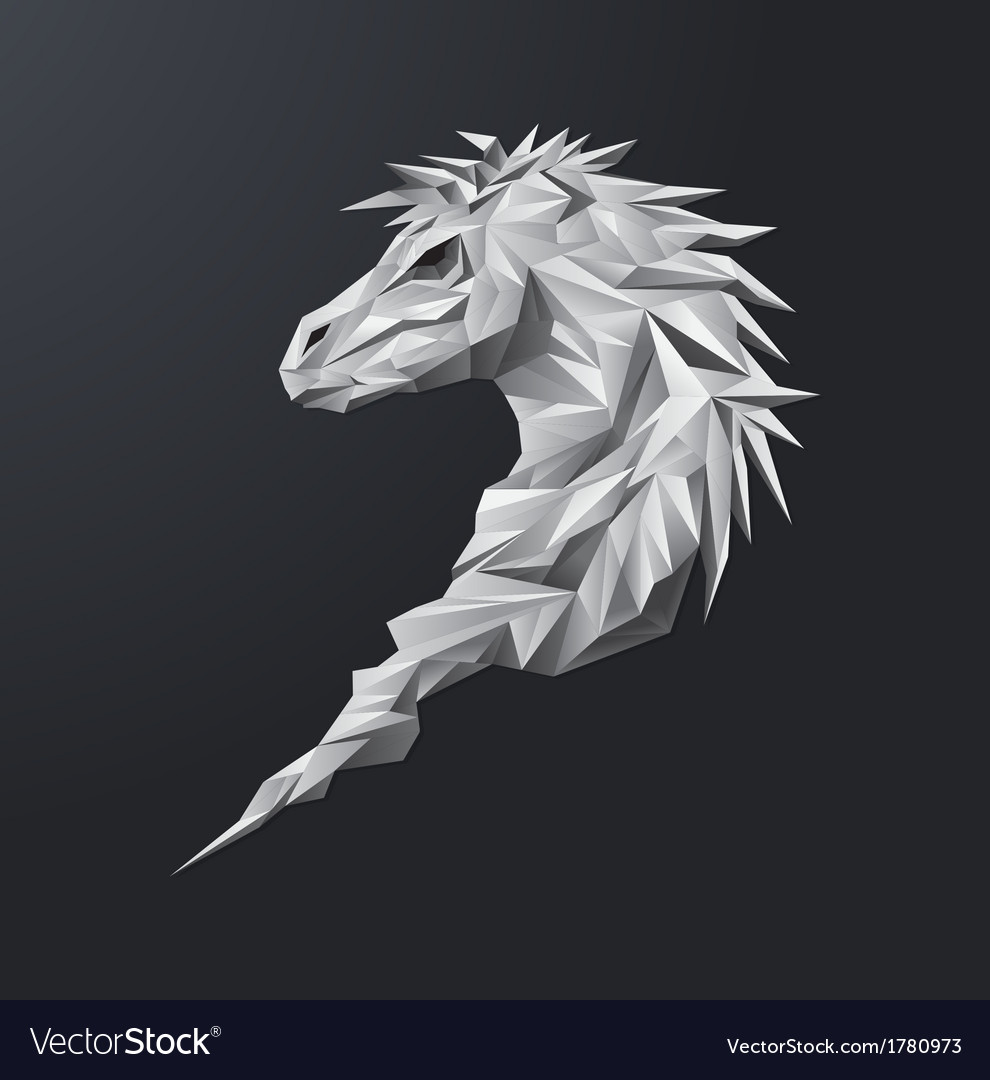Grey Geometric Horse Royalty Free Vector Image Grey Geometric Horse Royalty Free Vector Image
