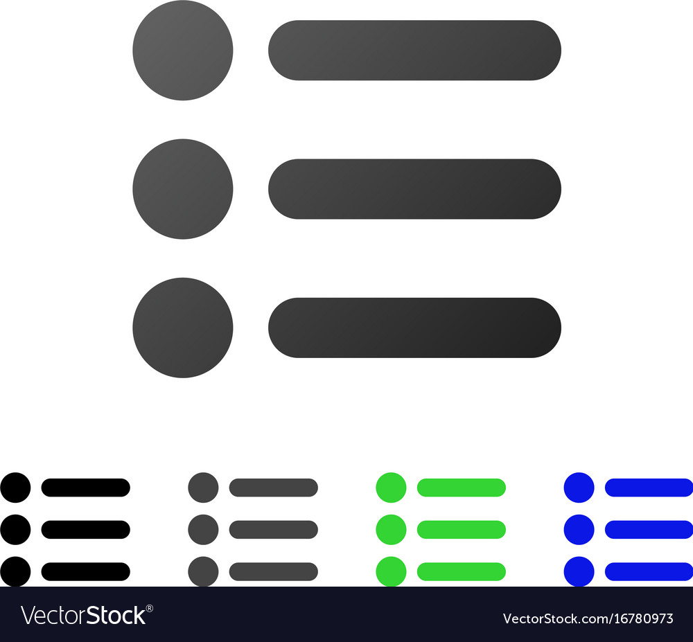Items flat gradient icon Royalty Free Vector Image
