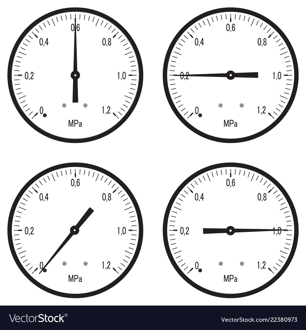 Manometer set Royalty Free Vector Image - VectorStock