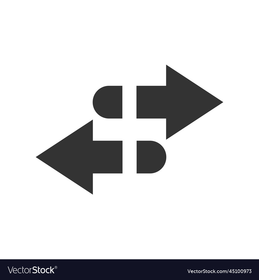 Reverse left right arrow icon Royalty Free Vector Image