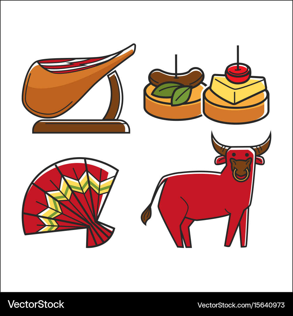 Tasty traditional food Royalty Free Vector Image