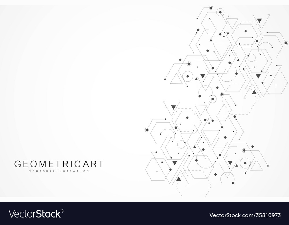 Technology Structure Molecular Connect Elements Vector Image