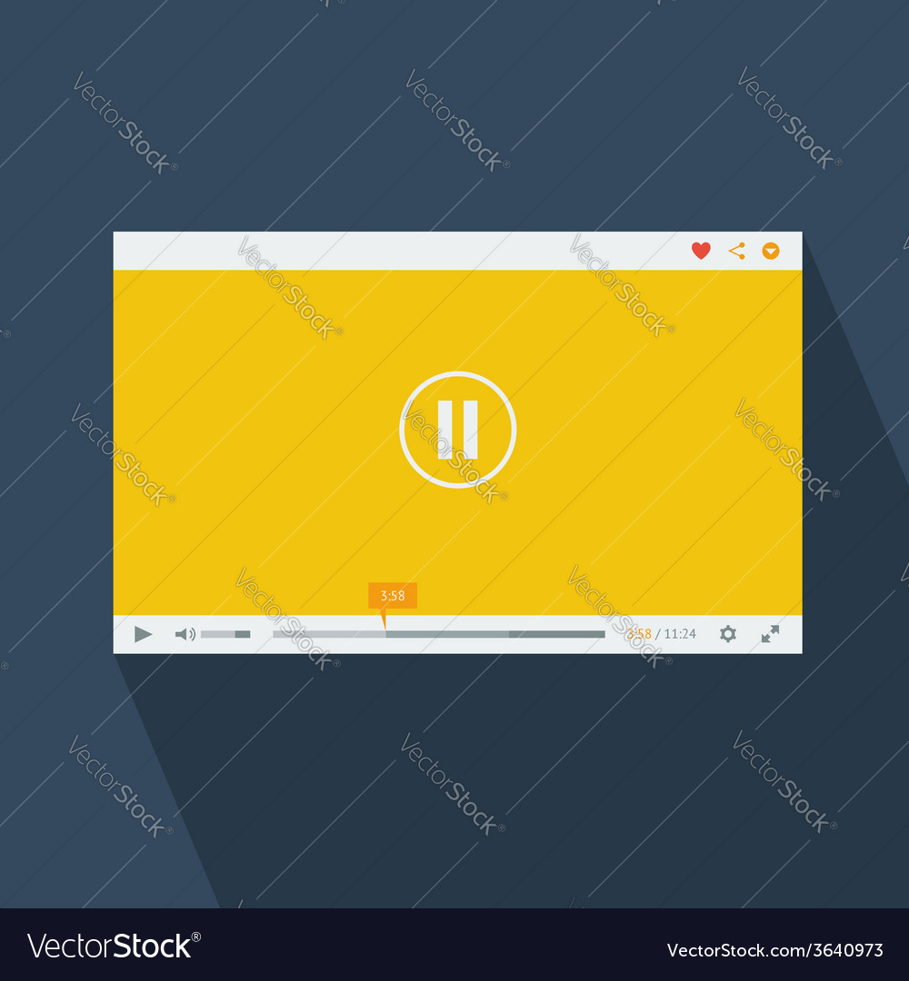 Video Player Template Royalty Free Vector Image Video Player Template Royalty Free Vector Image