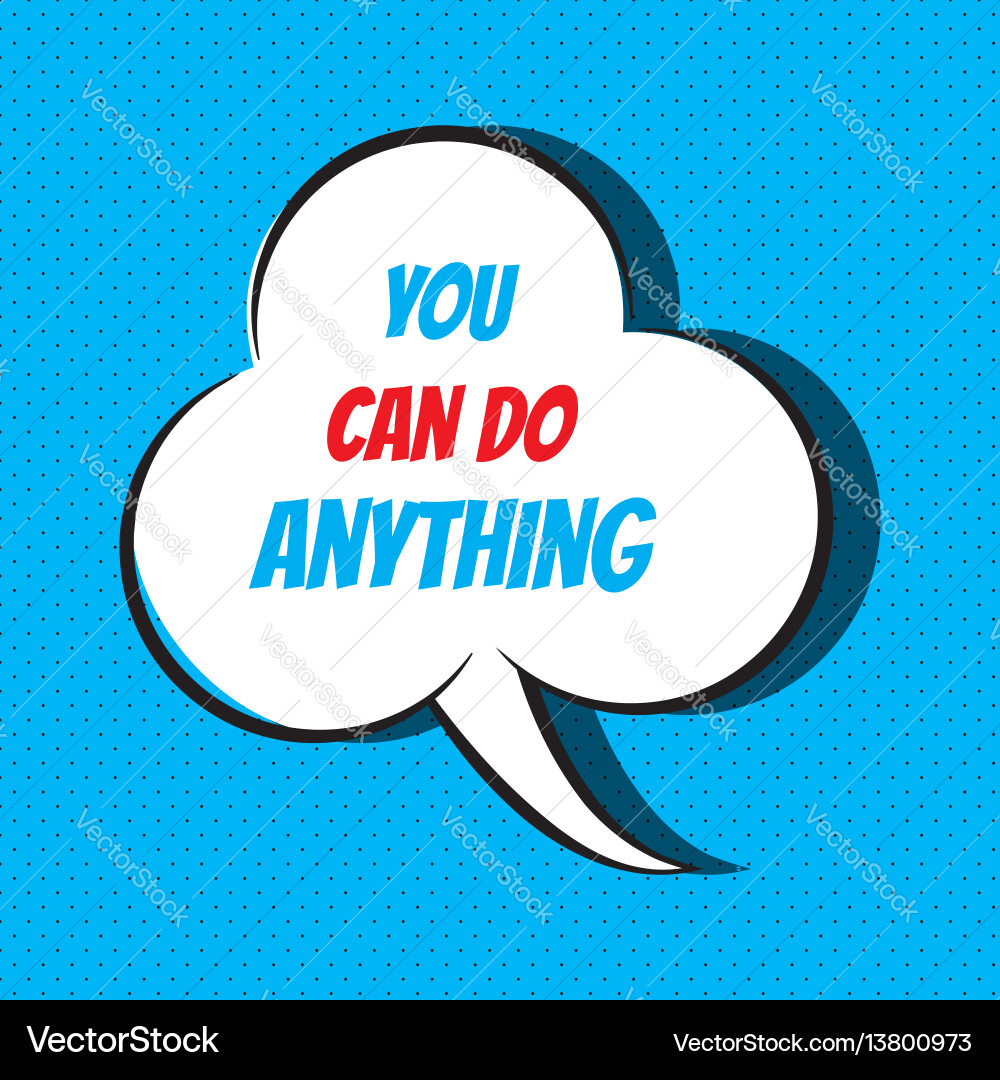 You can do anything motivational Royalty Free Vector Image