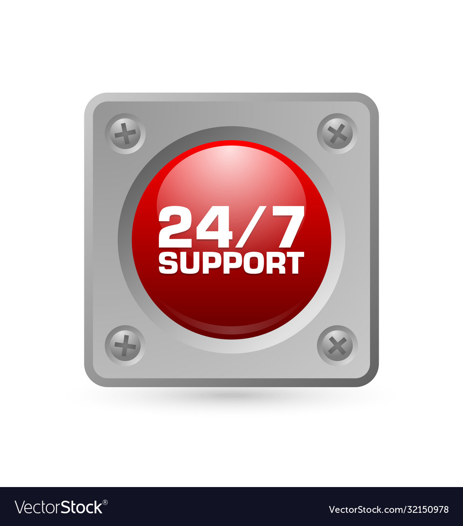 247 support icon Royalty Free Vector Image - VectorStock
