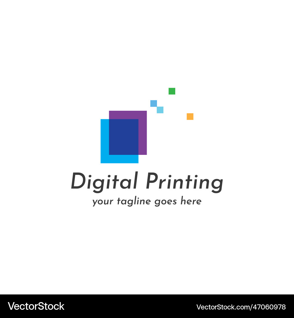 Abstract colorful logo digital printing printing Vector Image