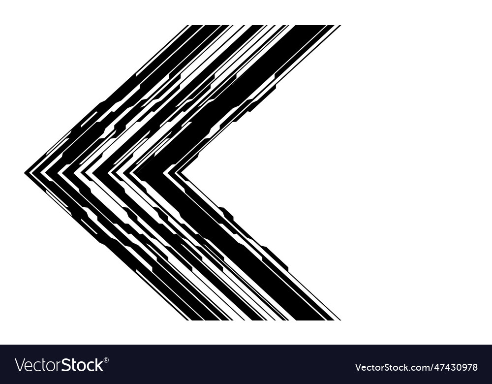 Abstract cyber black arrow direction geometric Vector Image Abstract cyber black arrow direction geometric Vector Image