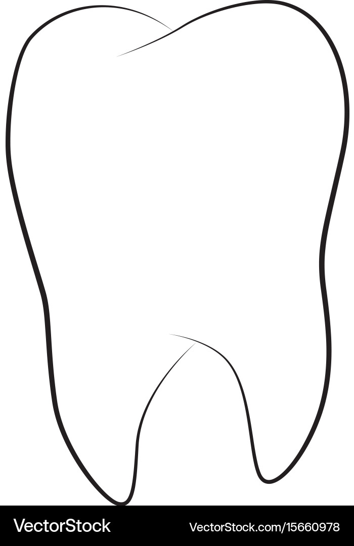Cartoon image tooth icon dentistry symbol Vector Image