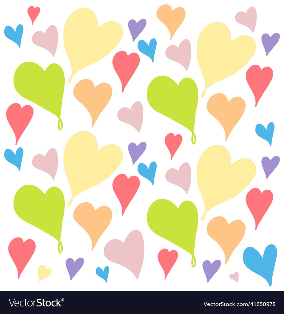 Colourful heart seamless pattern Royalty Free Vector Image Colourful heart seamless pattern Royalty Free Vector Image