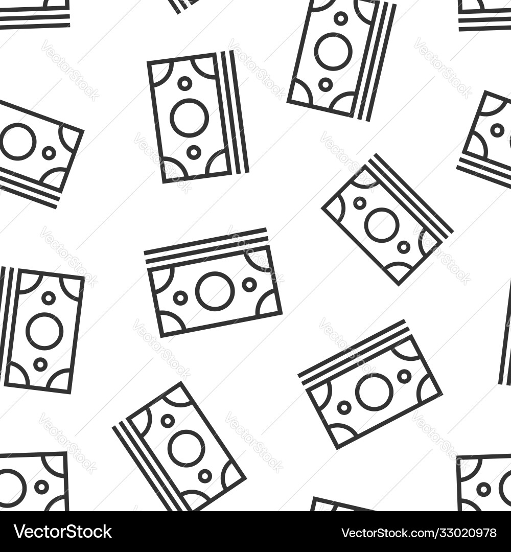 Dollar currency banknote icon in flat style Vector Image