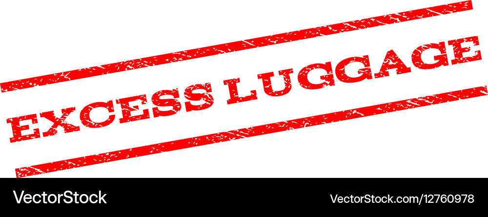 Excess luggage watermark stamp Royalty Free Vector Image
