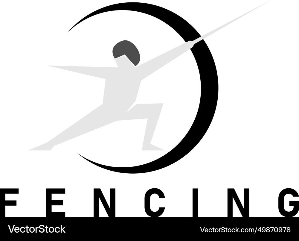 Fencing sport design art Royalty Free Vector Image