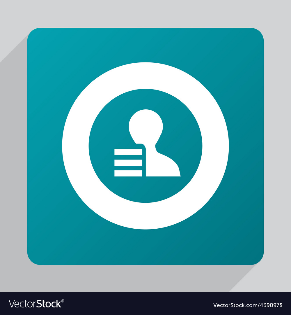 Flat profile application icon Royalty Free Vector Image