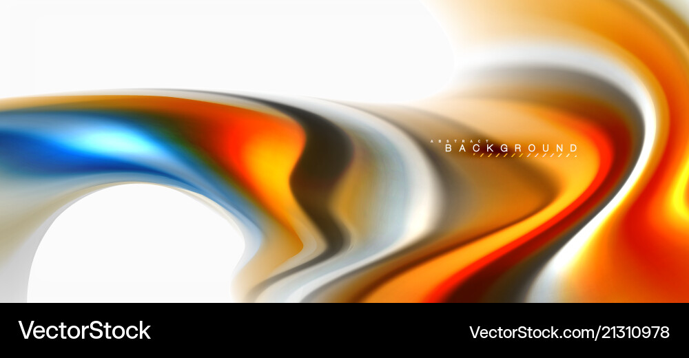 Fluid liquid mixing colors concept on light grey Vector Image