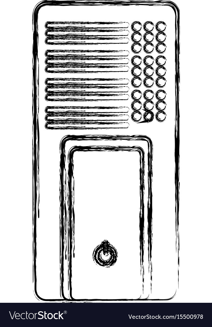 Isolated pc tower Royalty Free Vector Image - VectorStock