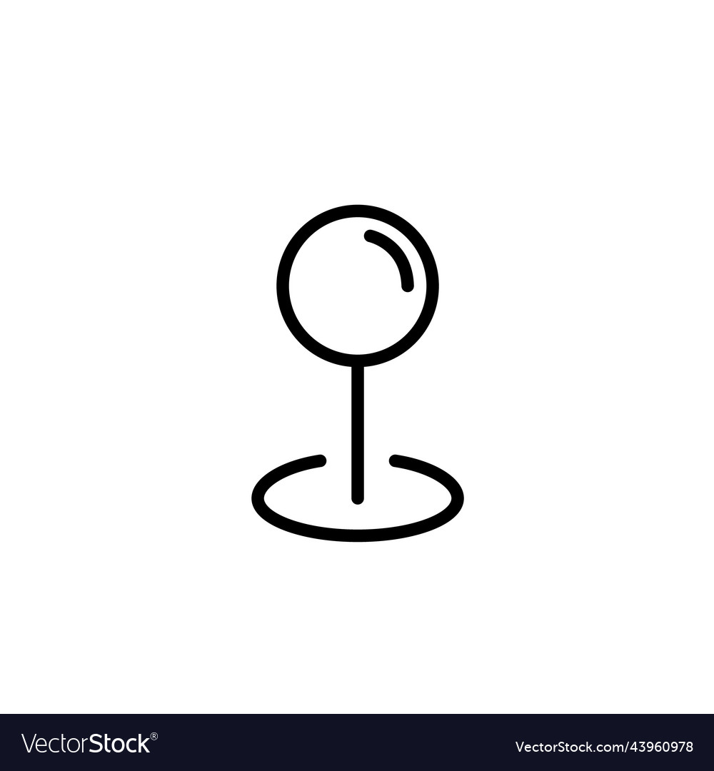 Location pin icon pixel perfect editable stroke Vector Image