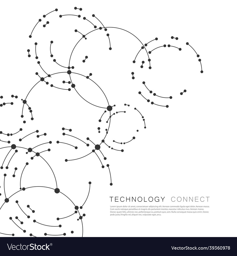 Points connecting circles background Royalty Free Vector Points connecting circles background Royalty Free Vector