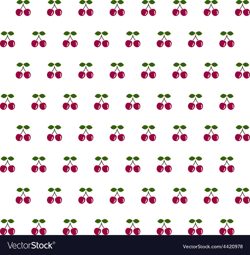 Sample seamless cherry background Royalty Free Vector Image