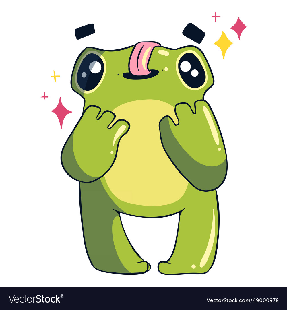 Silly frog Royalty Free Vector Image - VectorStock