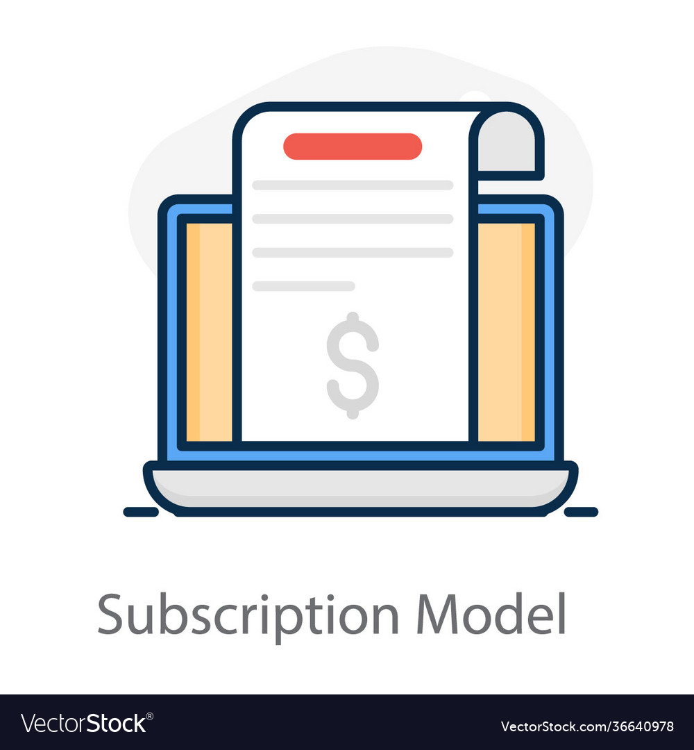 Subscription model Royalty Free Vector Image - VectorStock