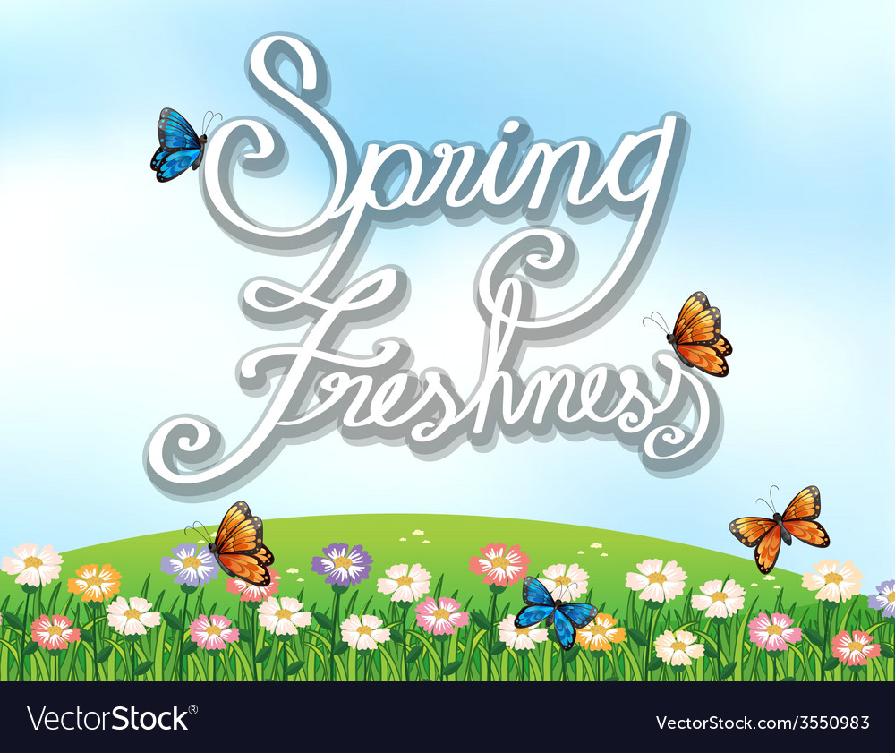 A spring freshness template Royalty Free Vector Image