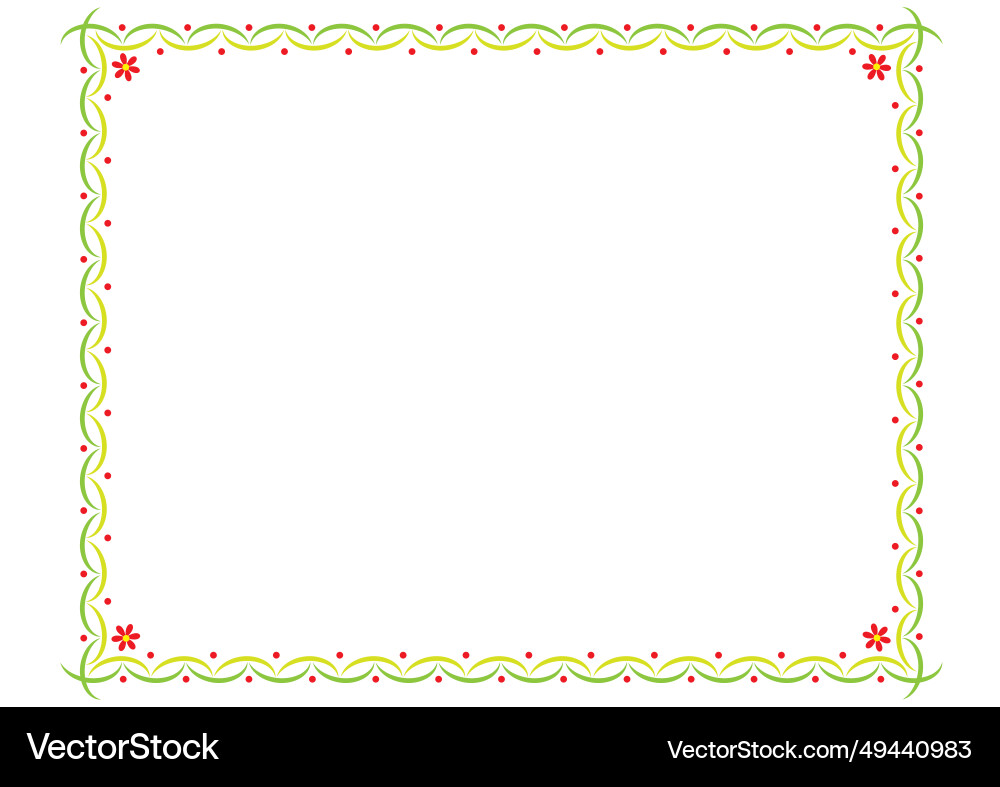 Blank card frame with flowers floral Royalty Free Vector