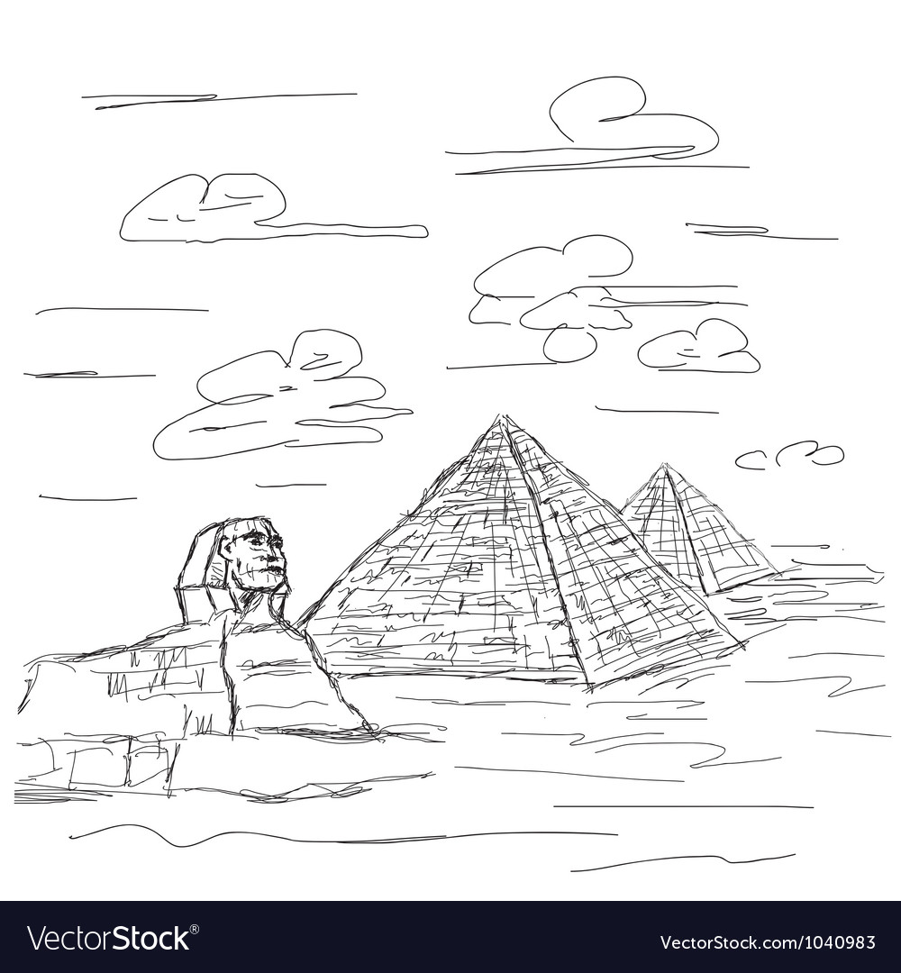 Egypt pyramid Royalty Free Vector Image - VectorStock