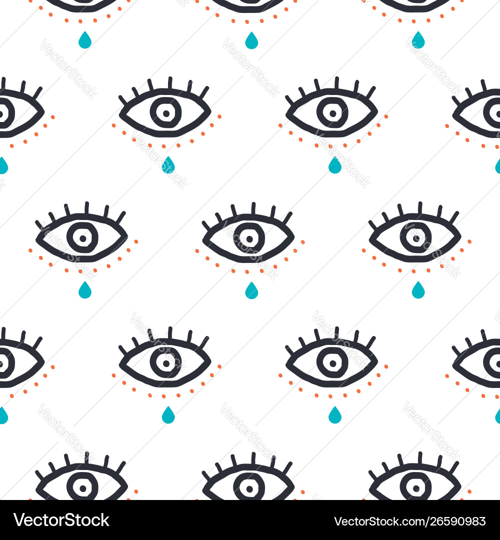 Eyes with tear drop in hipster style pop Vector Image