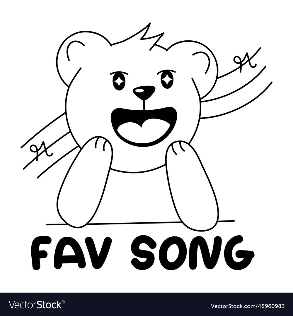 Fav song Royalty Free Vector Image - VectorStock