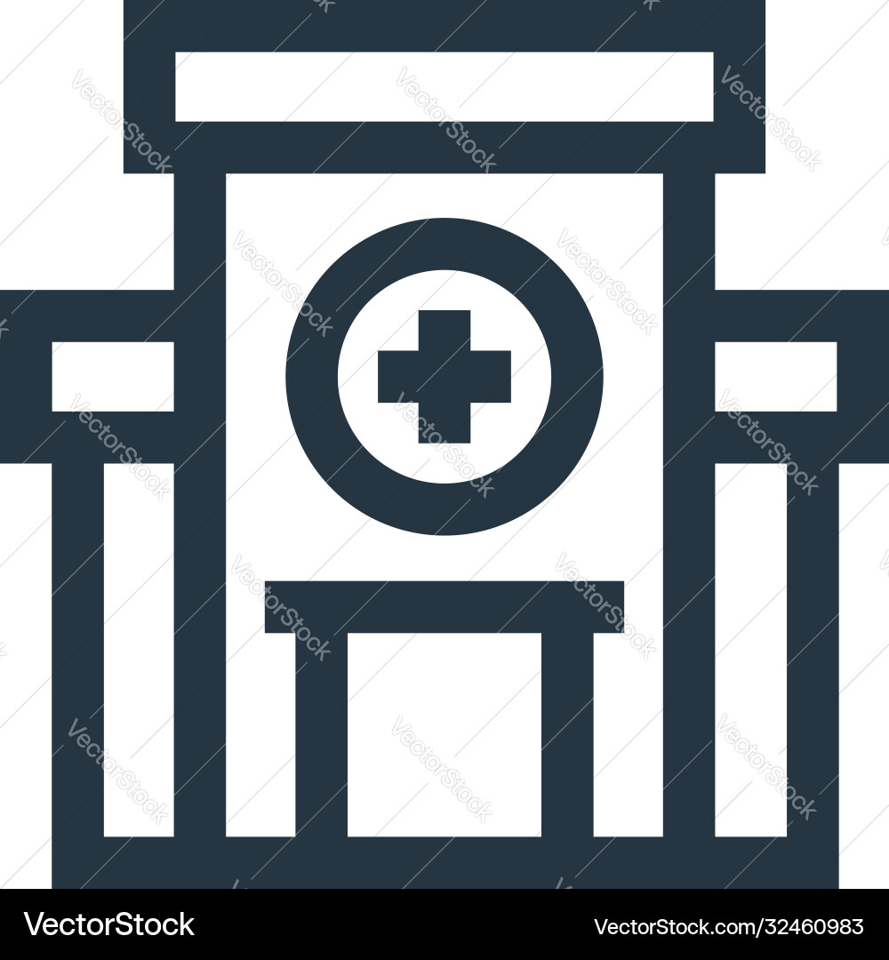 Hospital icon isolated on white background Vector Image