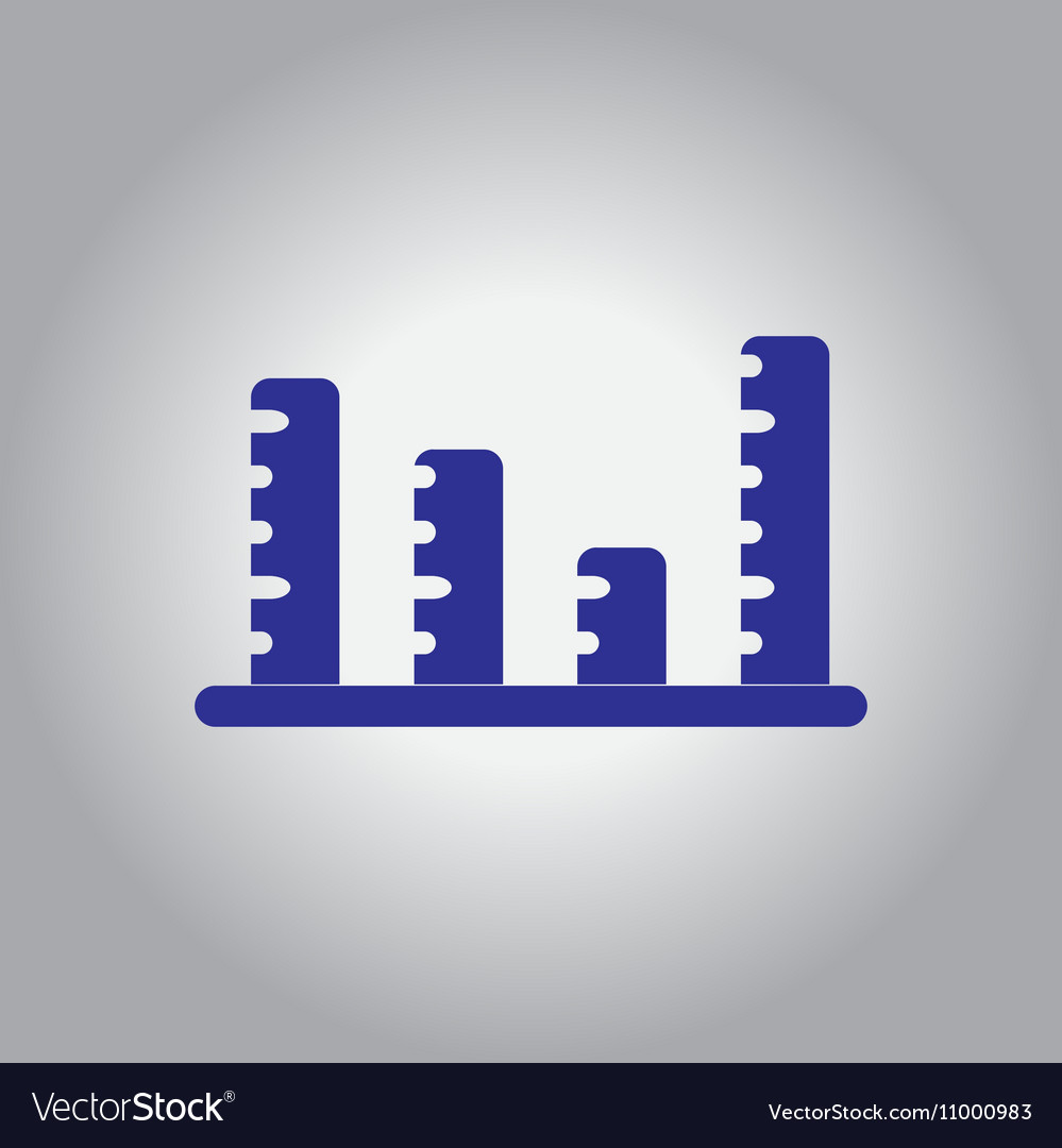 In flat design of column chart Royalty Free Vector Image
