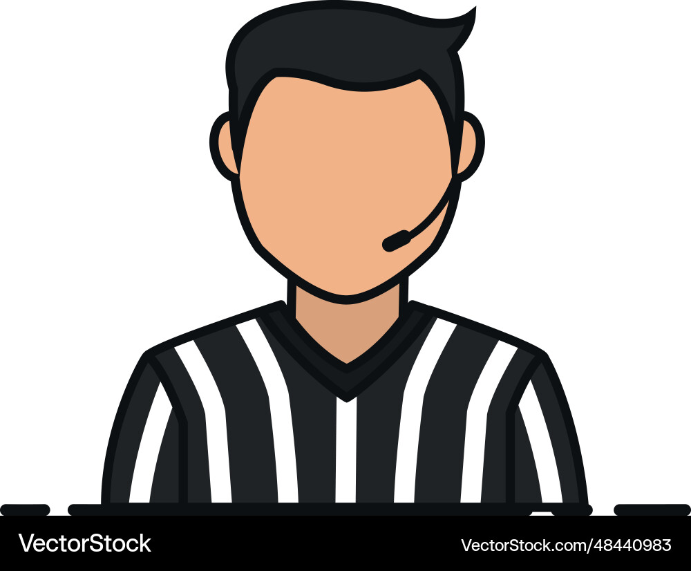 Isolated soccer referee sport icon Royalty Free Vector Image