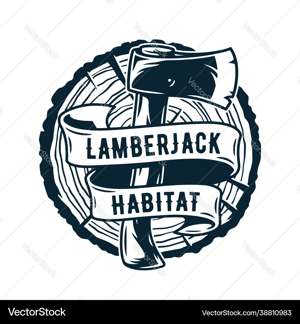 Lumberjack axe or ax axeman hatchet for chop Vector Image