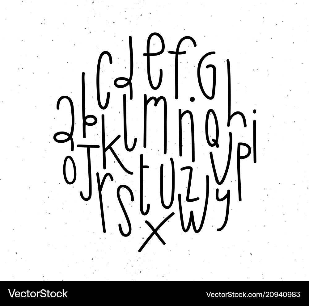 Modern alphabet white Royalty Free Vector Image