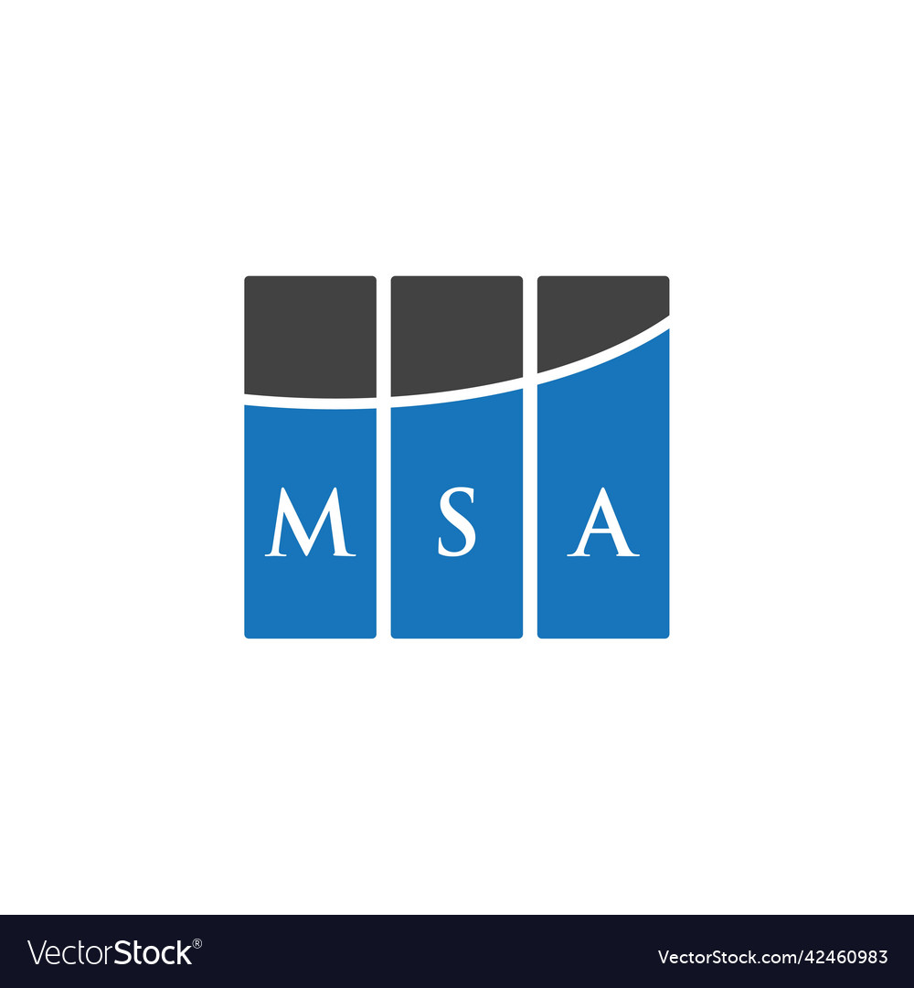 Msa letter logo design on white background Vector Image Msa letter logo design on white background Vector Image