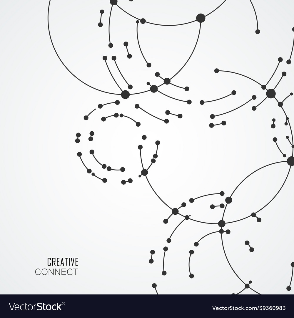 Points connecting circles background Royalty Free Vector Points connecting circles background Royalty Free Vector
