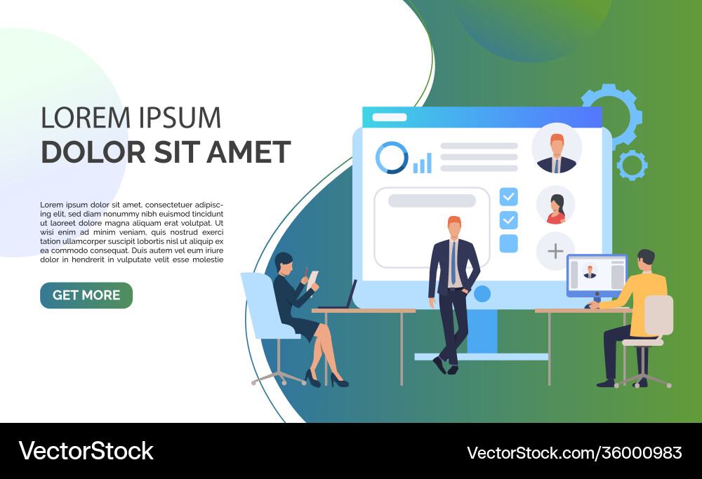 Recruitment agency candidates and sample text Vector Image
