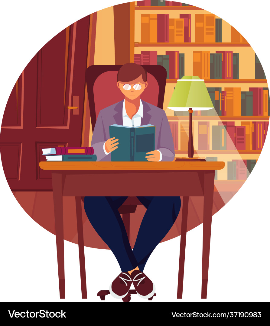 Self education composition Royalty Free Vector Image