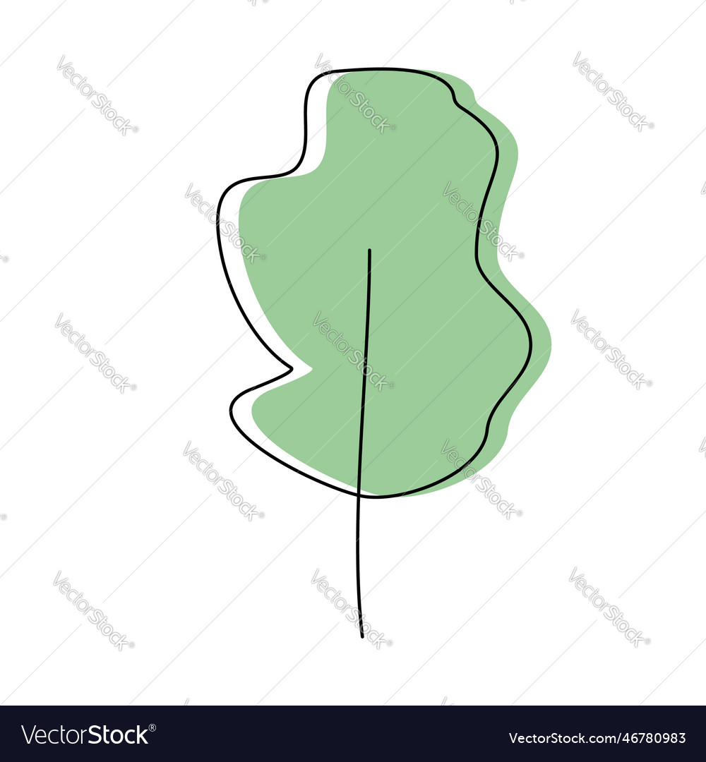 Simple tree on white background Royalty Free Vector Image