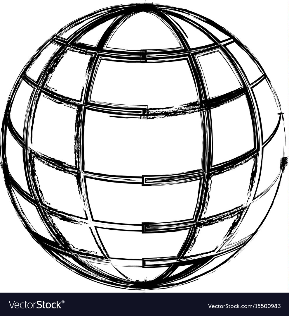 Sphere web networking Royalty Free Vector Image