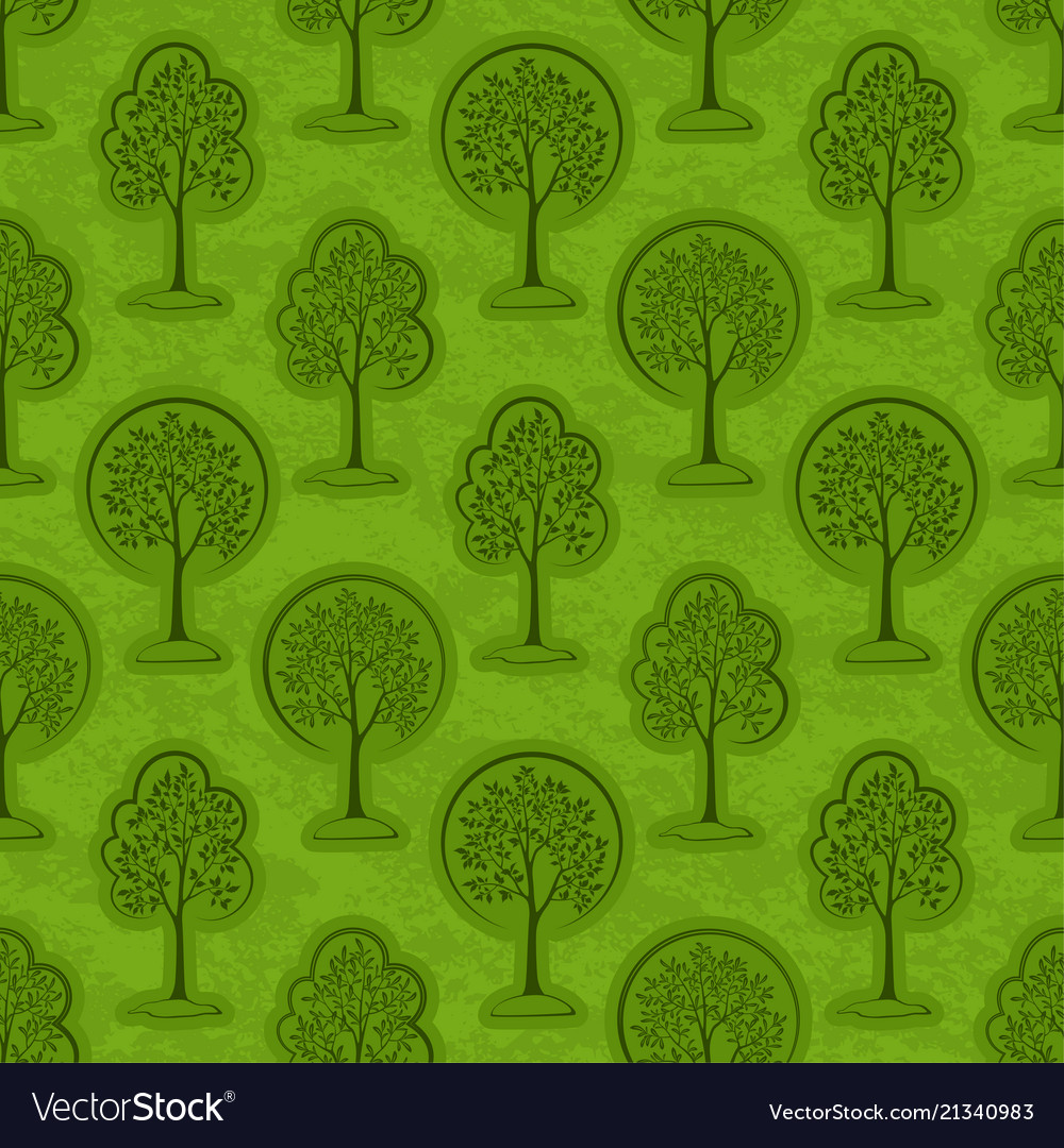 Trees seamless Royalty Free Vector Image - VectorStock