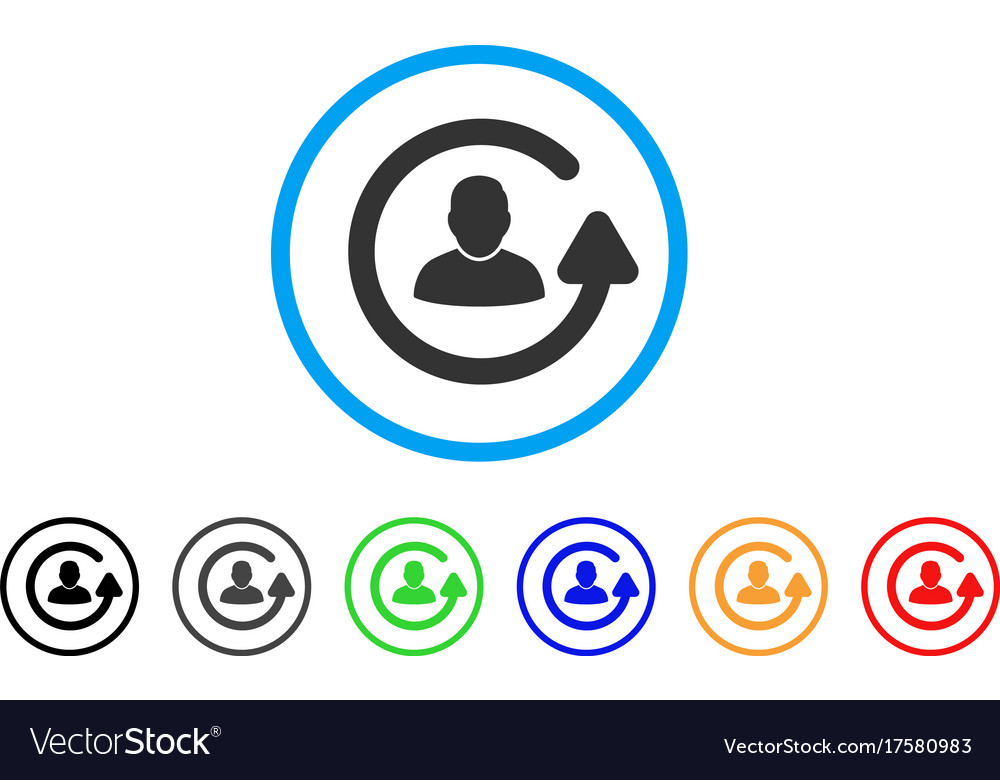 Update user rounded icon Royalty Free Vector Image