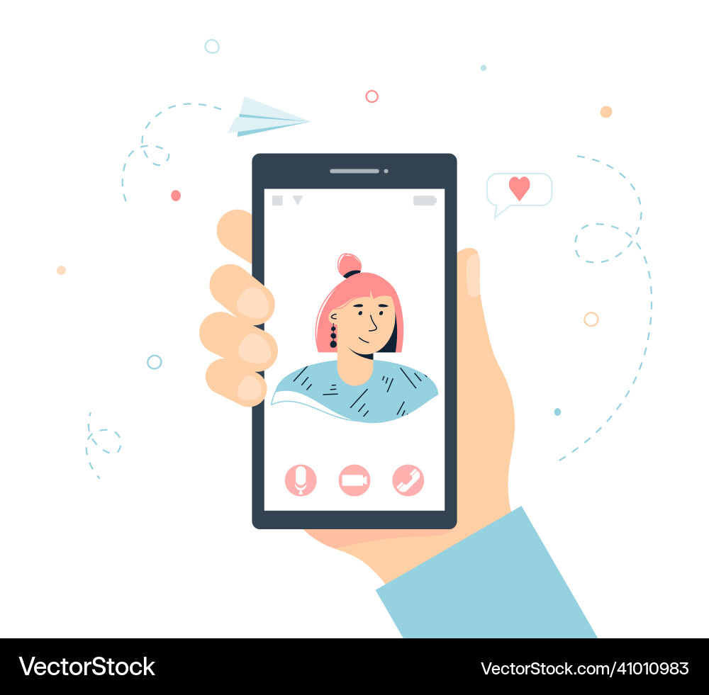 Video call concept Royalty Free Vector Image - VectorStock