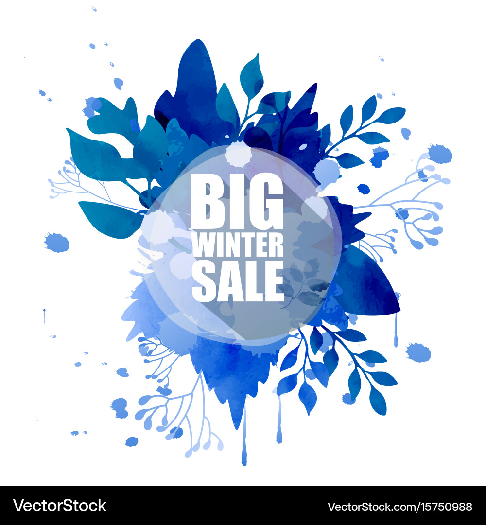 Big winter sale background Royalty Free Vector Image