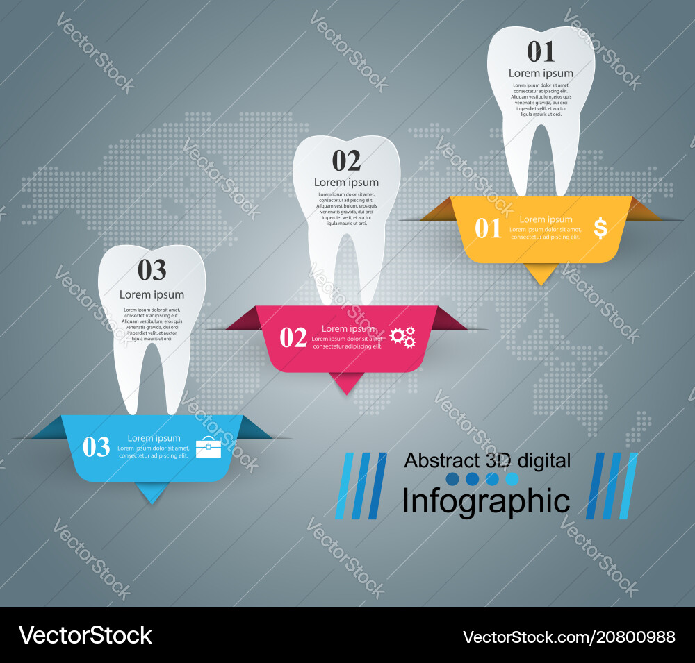 Business infographics tooth icon Royalty Free Vector Image