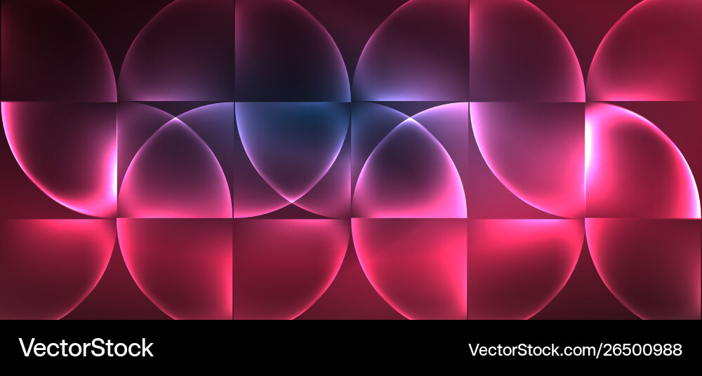 Colorful blue neon shape round triangle in modern Vector Image