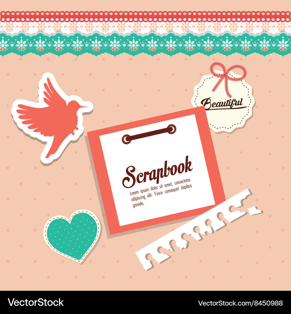 Design of scrapbook icons Royalty Free Vector Image